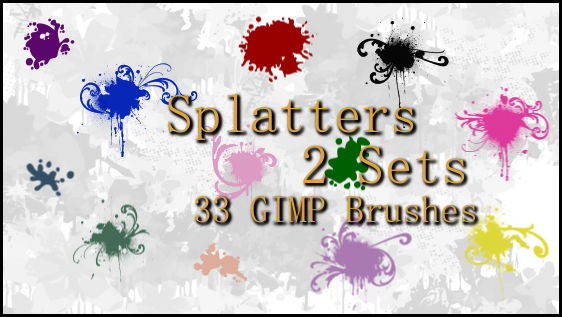 GIMP Splatter Set 1-2 by Illyera on DeviantArt
