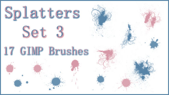 GIMP Splatter Brushes Set 3 by Illyera on DeviantArt