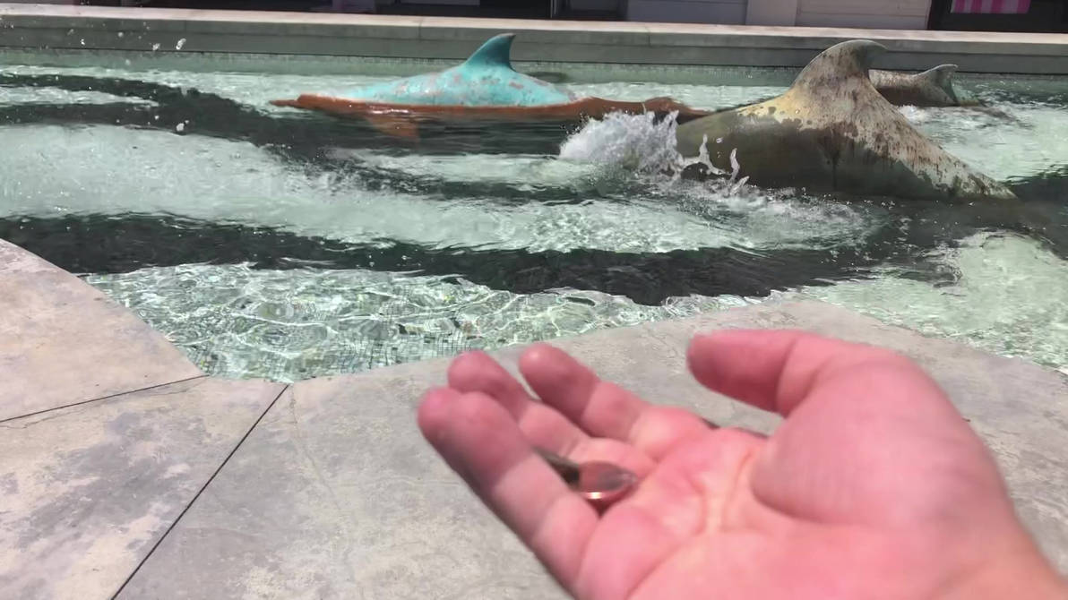 Throwing five pennies at the fountain by LagovulpesTheGentle on DeviantArt