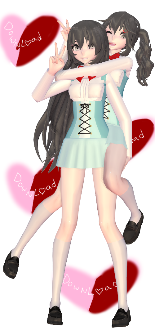 MMD \\ YANSIM Hanako and Taeko Yamada - DOWNLOAD by FemaleST on DeviantArt