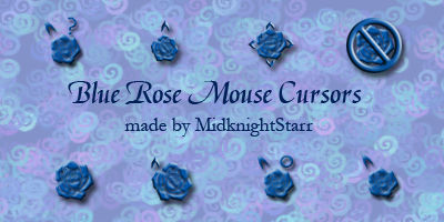 Blue Rose Cursors by MidknightStarr on DeviantArt