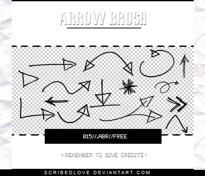 +Arrow Brush|FREE by ScribedLove on DeviantArt