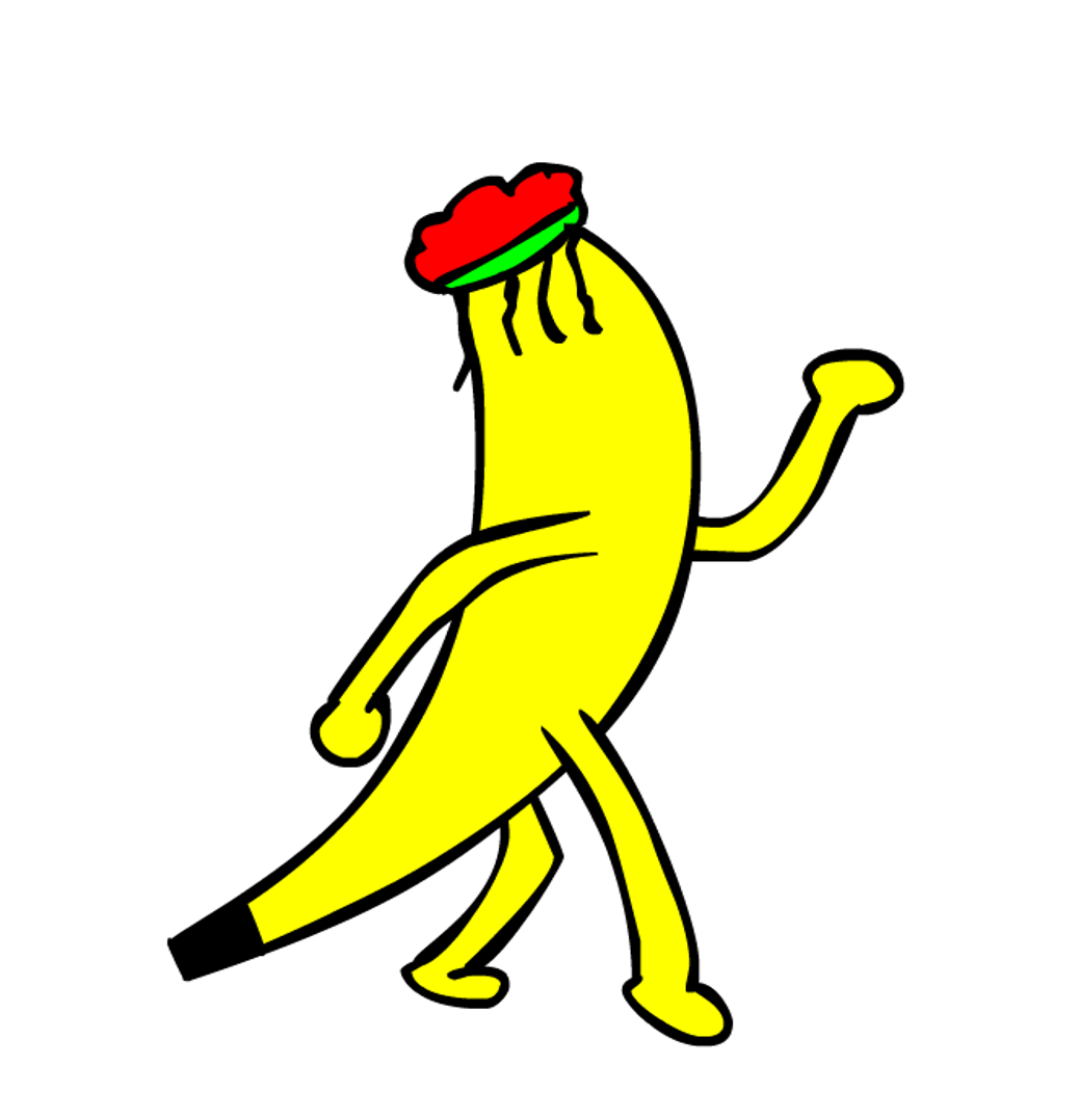 Banana Walking by 4and4 on DeviantArt