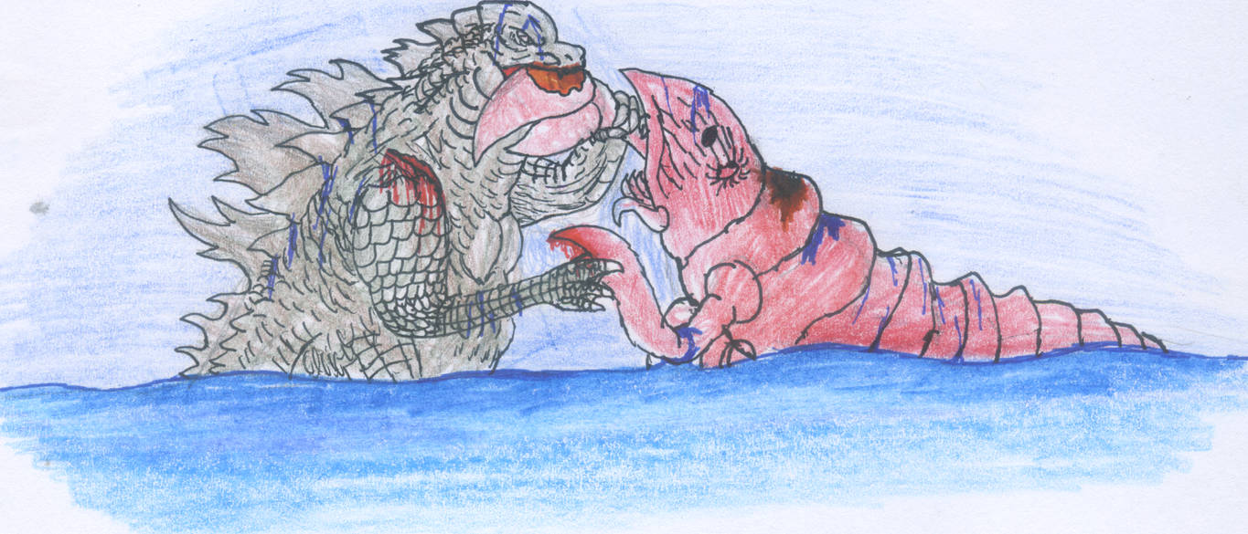 Godzilla vs Ebirah by redrangerki on DeviantArt