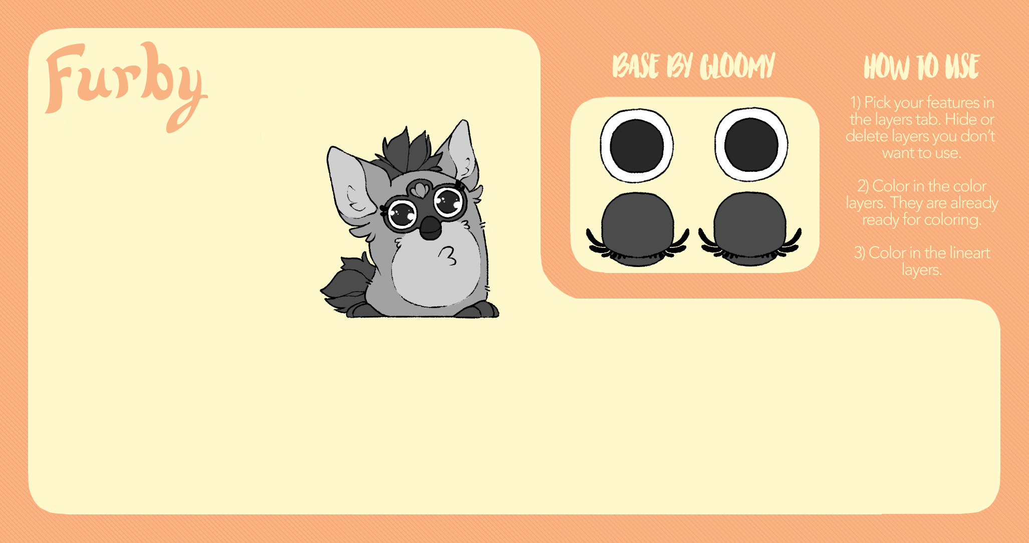 F2U Furby Base by Gloomy-Butt on DeviantArt