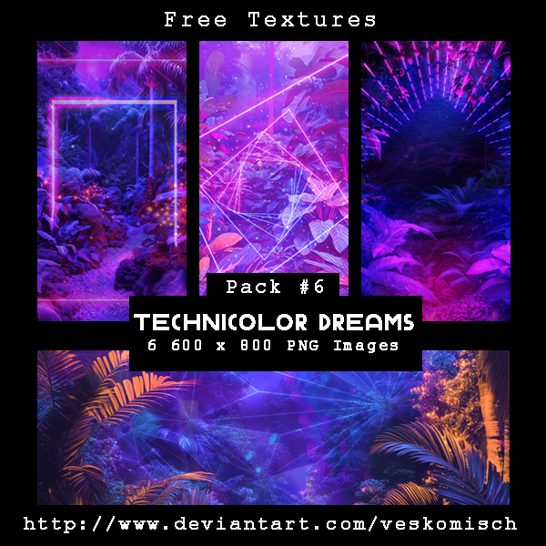 [free] texture pack 6 :: technicolor dreams by VesKomisch on DeviantArt