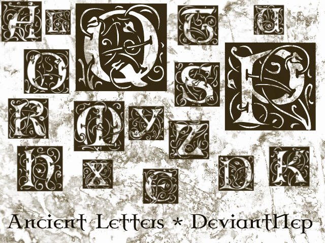 Ancient Letters Brushes by DeviantNep on DeviantArt