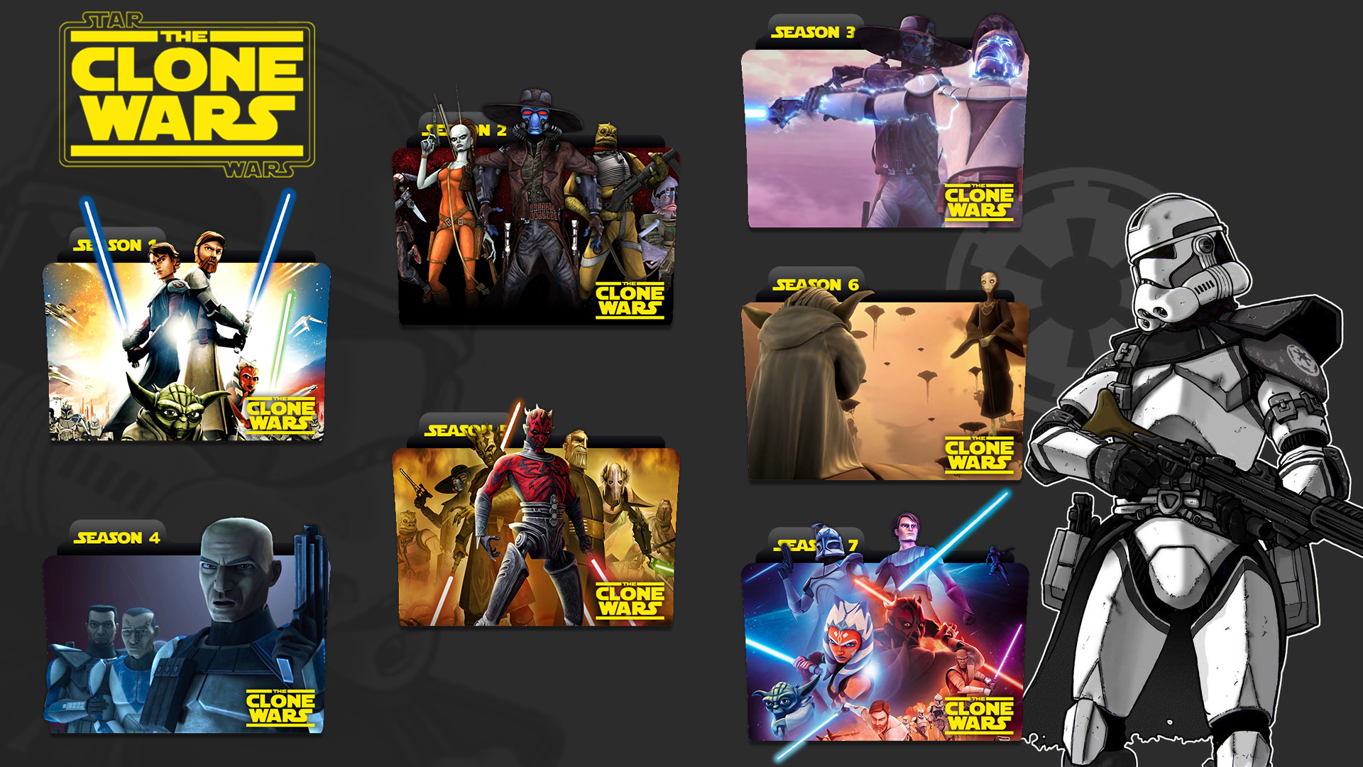 The Clone Wars Season 1-7 Folder Icons by NicholasMacAldonich on DeviantArt
