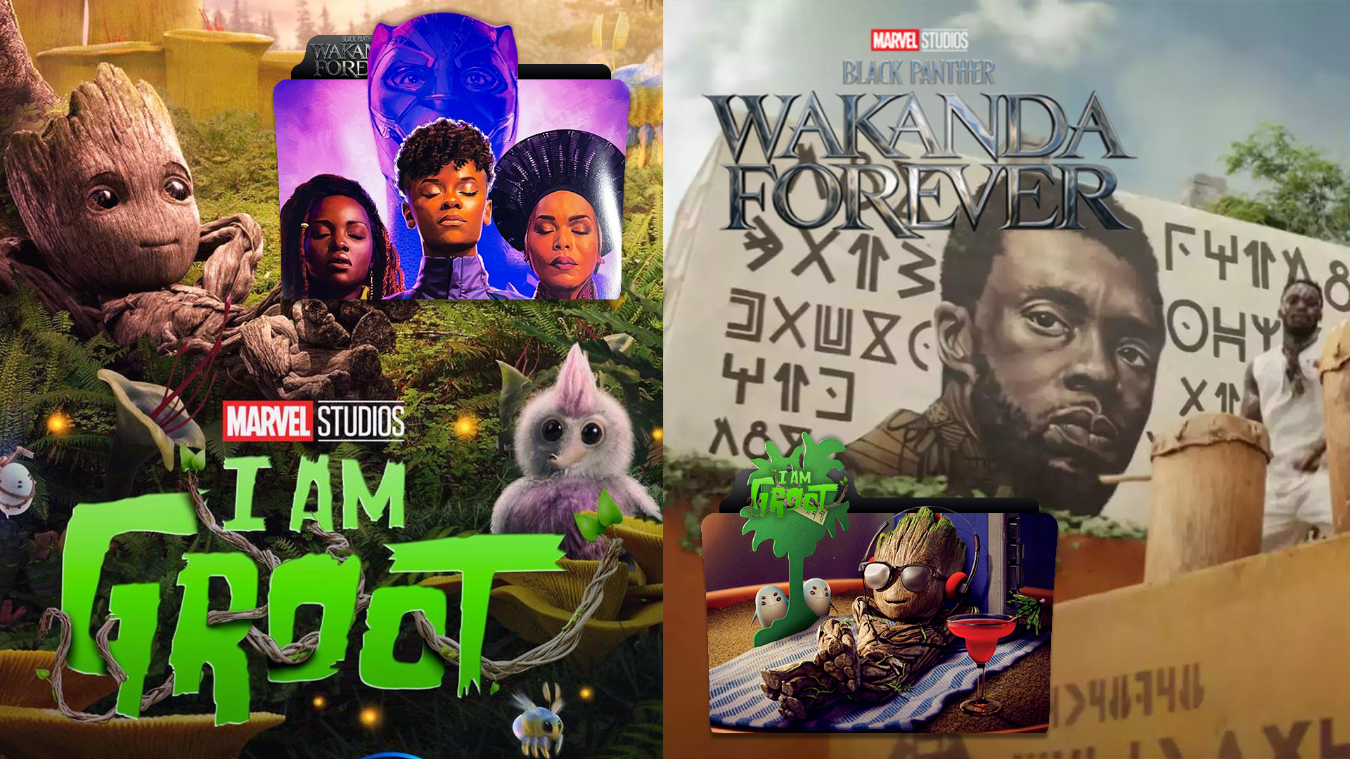 I Am Groot and Wakanda Forever Folder Icons by NicholasMacAldonich on ...
