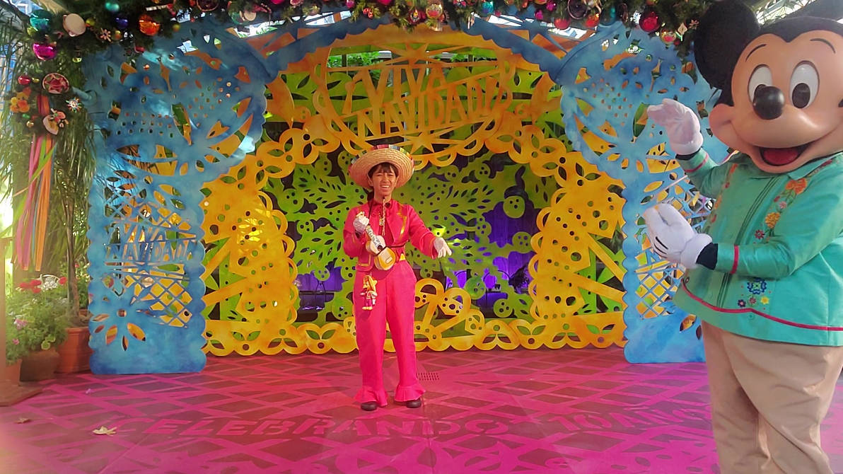 I as Panchita meets Viva Navidad Mickey alone by BerryViolet on DeviantArt