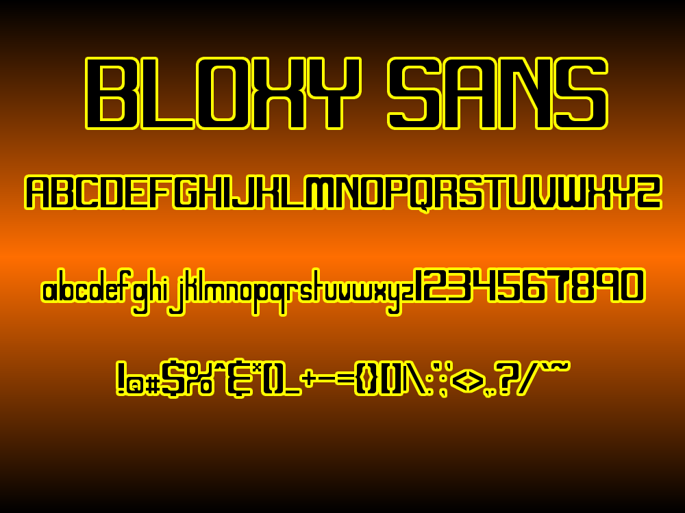 Bloxy Sans Regular by BraydenNohaiDeviant on DeviantArt