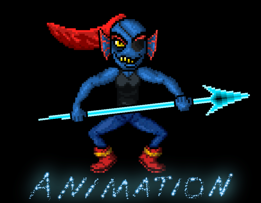 Casual Undyne Colour Sprite by magicofgames on DeviantArt