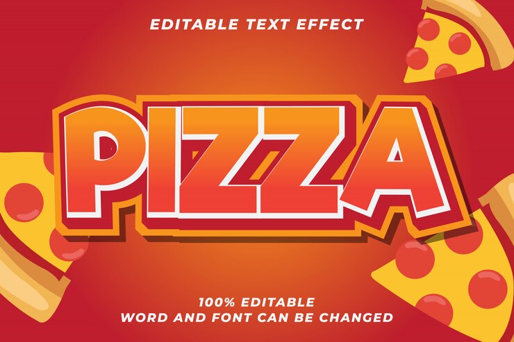 Pizza food text effect design vector by YourCaptainAwesome on DeviantArt