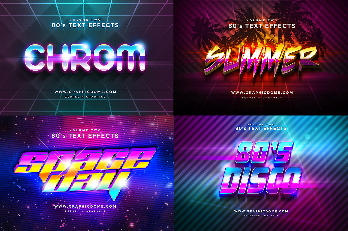 80s Text effect by YourCaptainAwesome on DeviantArt