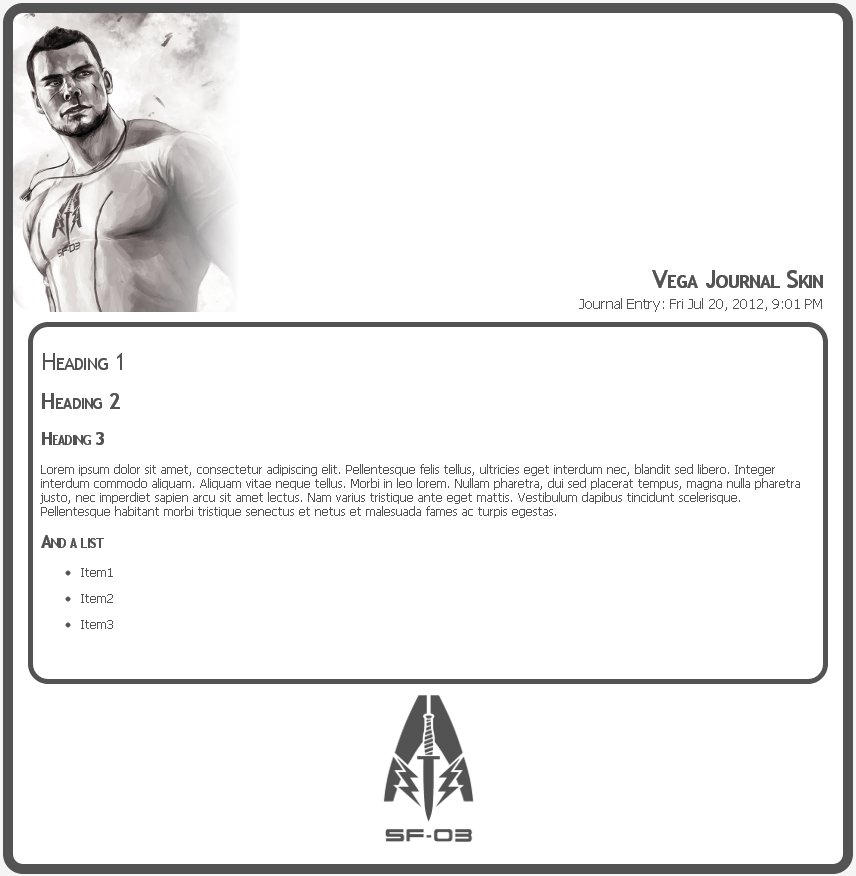 James Vega Journal Skin by OpheliaBell on DeviantArt