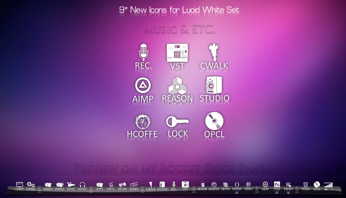 Lucid Music Icons Vol.1 by Dizntart on DeviantArt
