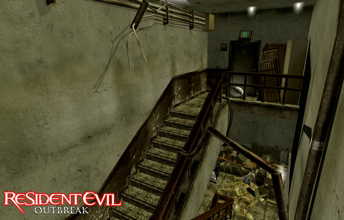 Resident Evil Outbreak Office Building Stairwell by Tyrant0400Tp on ...