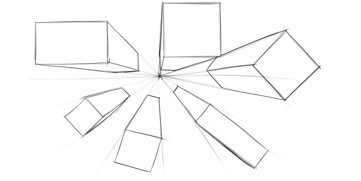 One point perspective from various angles by ArtisticDid on DeviantArt