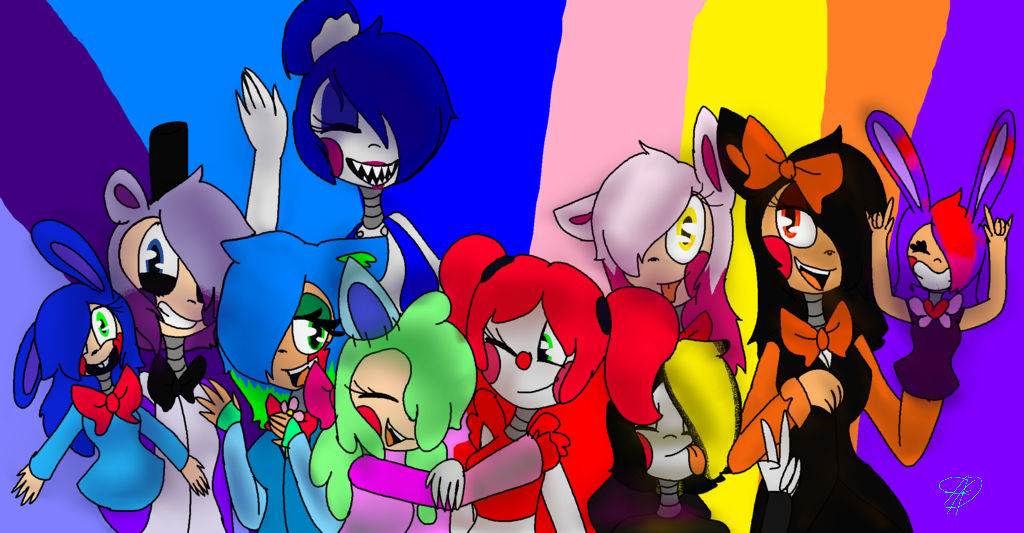 Fnaf and Snas sister location (w/ speedpaint) by OrchidFlowerRosemary ...