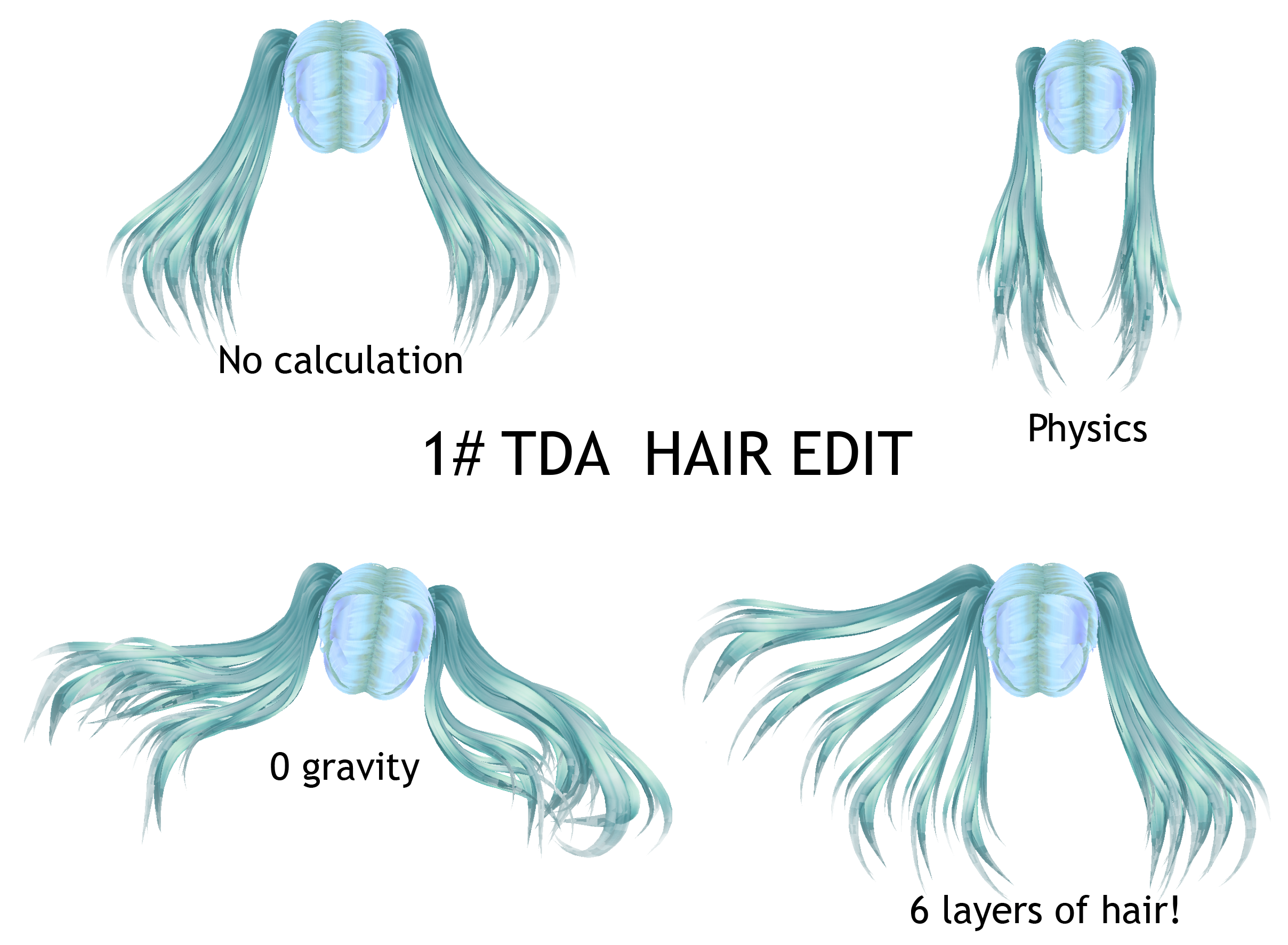 MMD - 1# TDA Hair Edit DOWNLOAD by LlneLi on DeviantArt