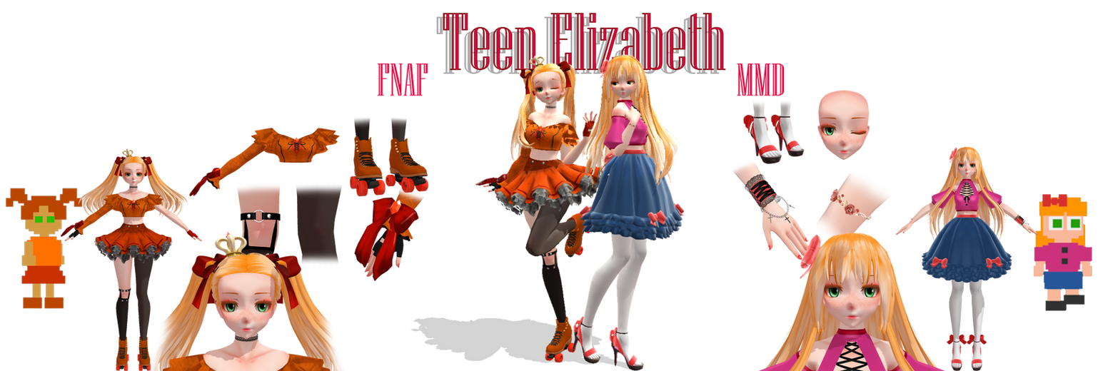 MMD - Teen Elizabeth Afton DL by LlneLi on DeviantArt