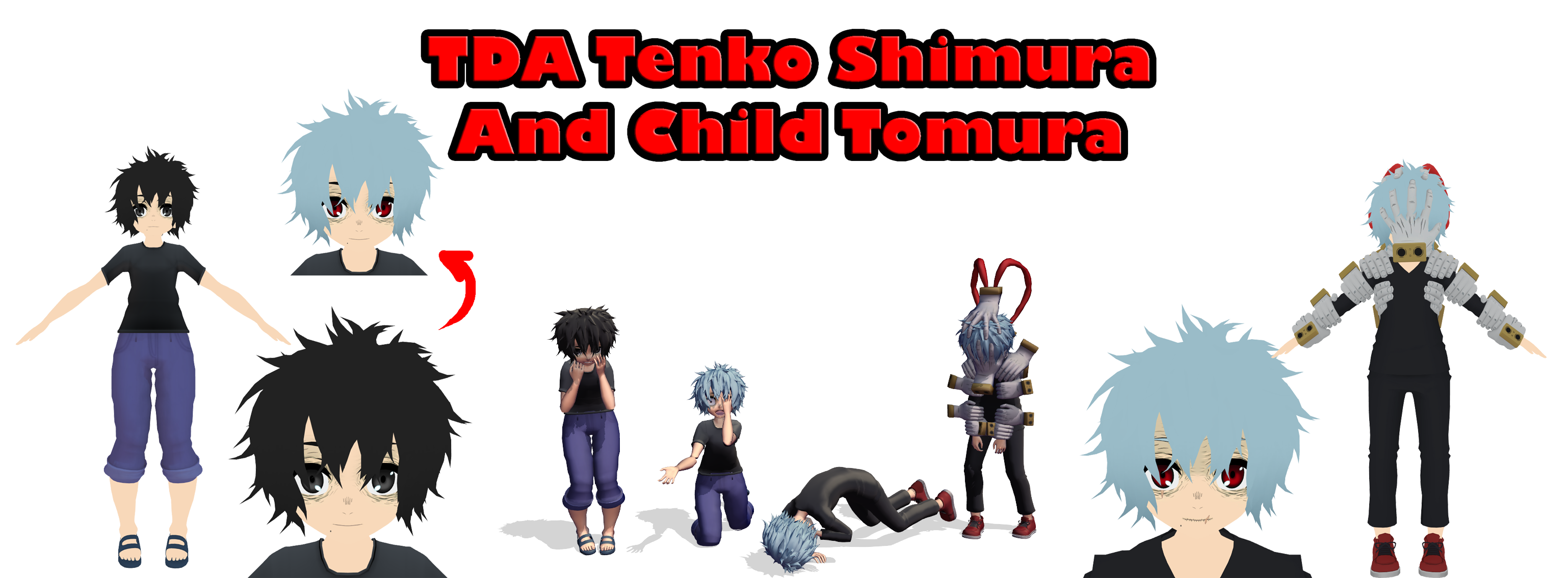 MMD TDA Tenko Shimura and Child Tomura DL by LlneLi on DeviantArt