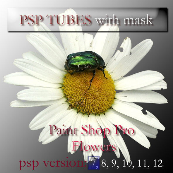 psp 7 flowers tubes with mask by feniksas4 on DeviantArt