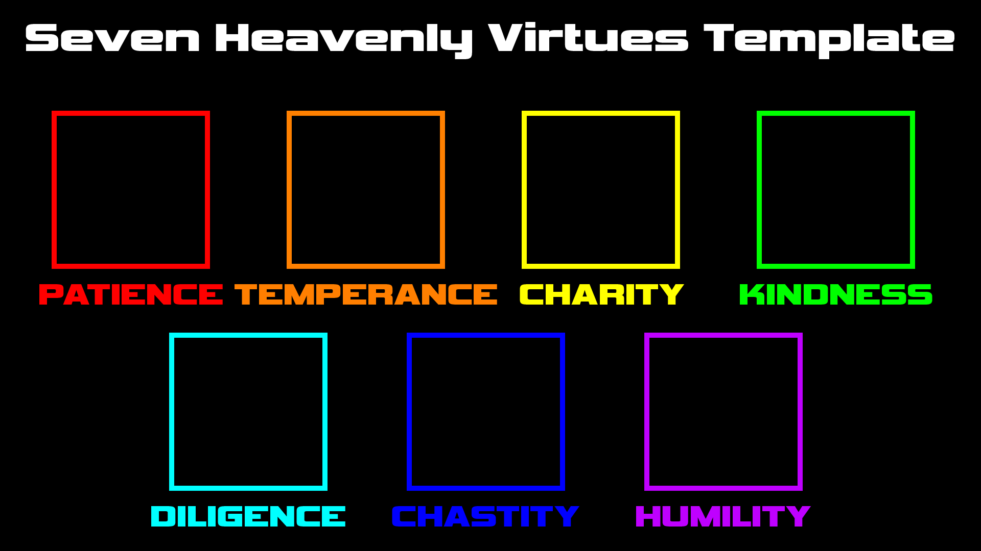 Seven Heavenly Virtues Template by HammerBro101 on DeviantArt