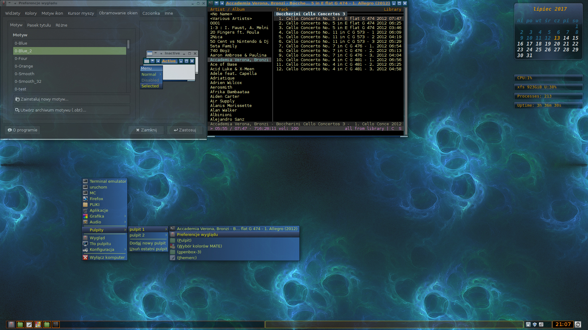 Blue2 (openbox theme, wallpaper, tint2rc by xeng on DeviantArt