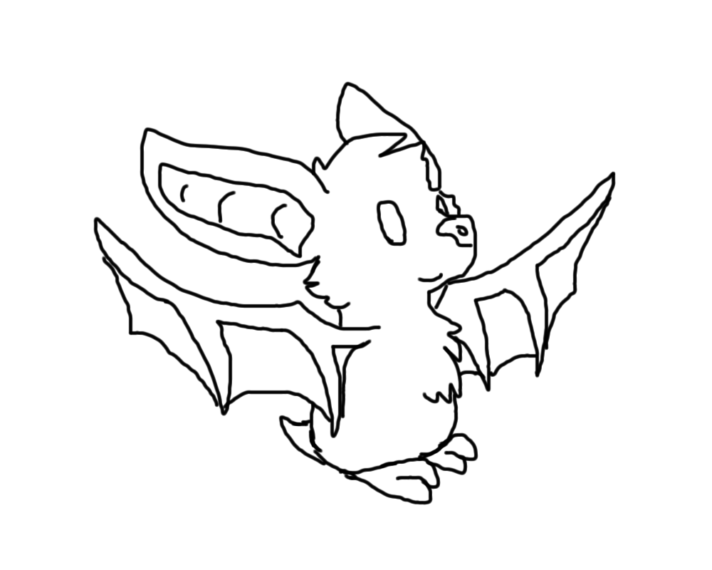 Pay to Use Chibi Bat Lineart by TropicalPrimate on DeviantArt