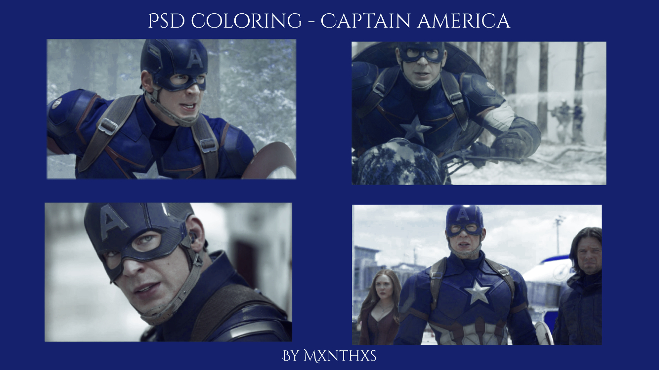 Psd Coloring Captain America by Mxnthxs on DeviantArt
