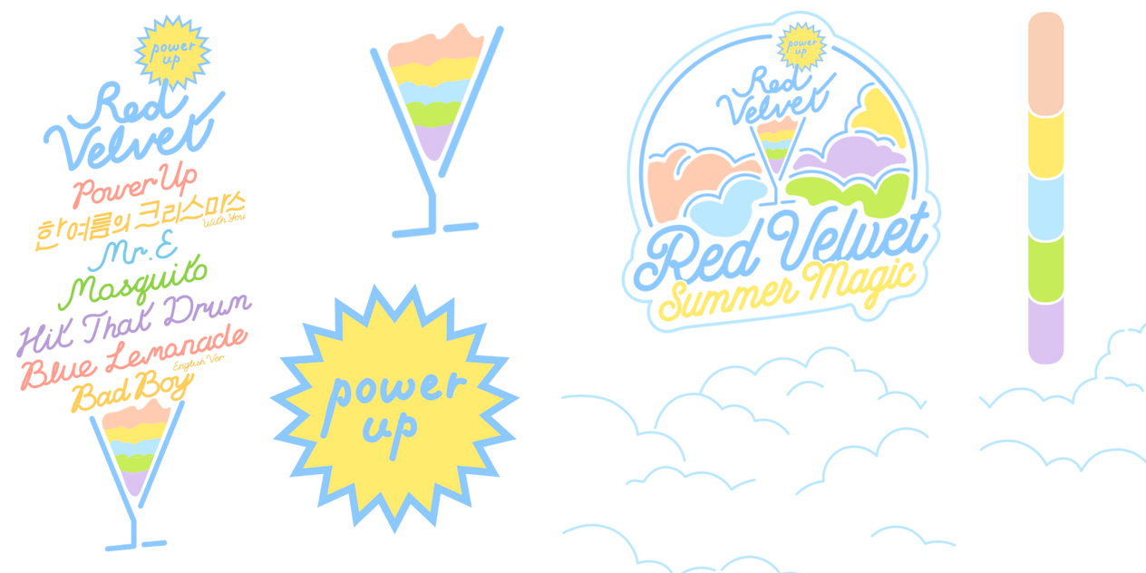 Red Velvet Power Up graphics pack svg+png by piesatir on DeviantArt