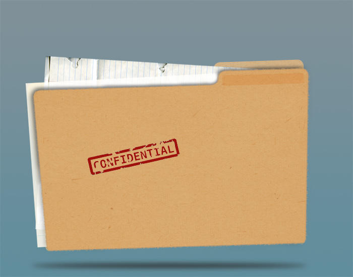 confidential folder design