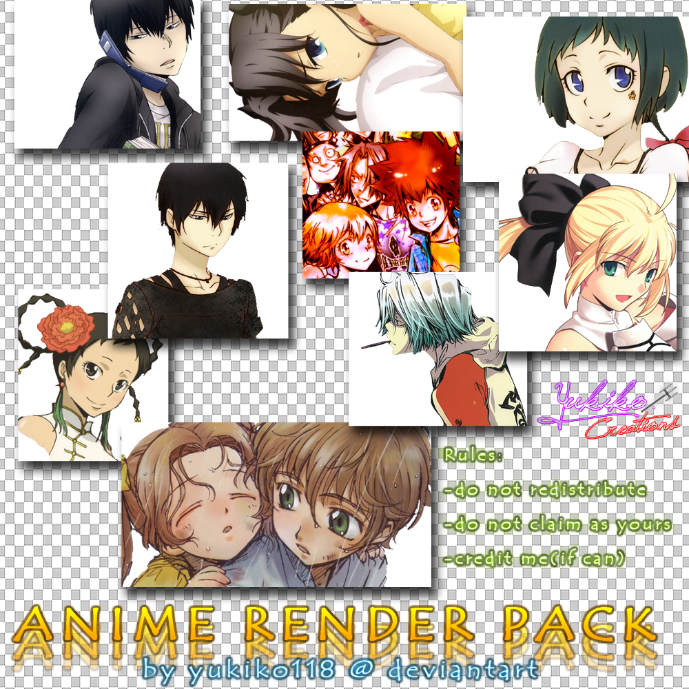 Anime Render Pack by yukiko118 on DeviantArt