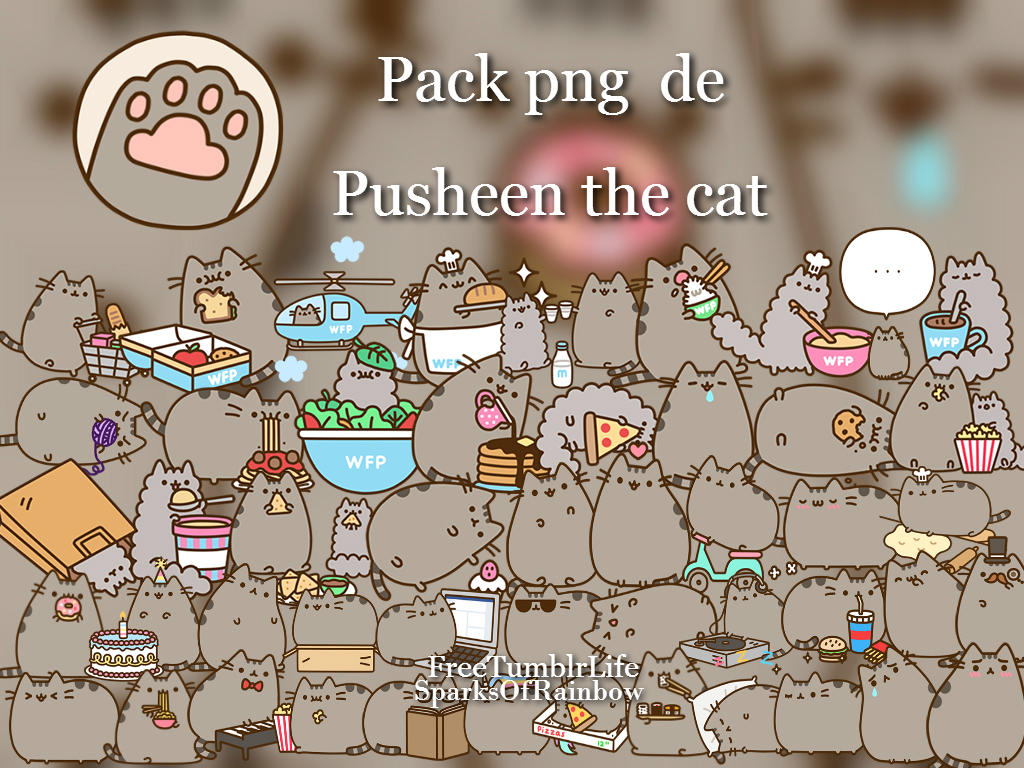 Pack png Pusheen The Cat by SparksOfRainbow on DeviantArt