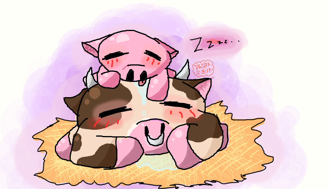 Kawaii Pig and Cow by DragonGirl207 on DeviantArt