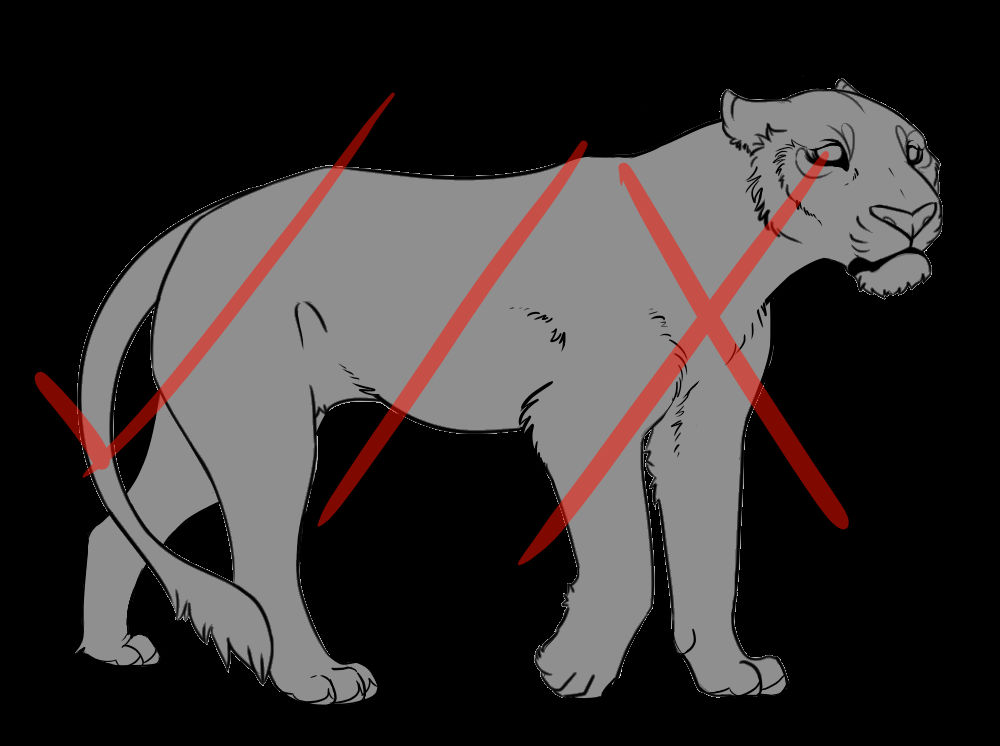 P2U Lioness Lineart by pluranimous on DeviantArt