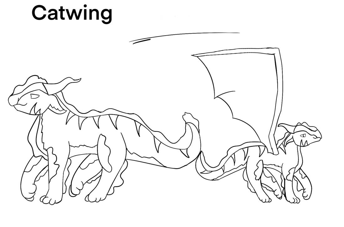 Catwing Lineart by DizzyDahRainwing on DeviantArt