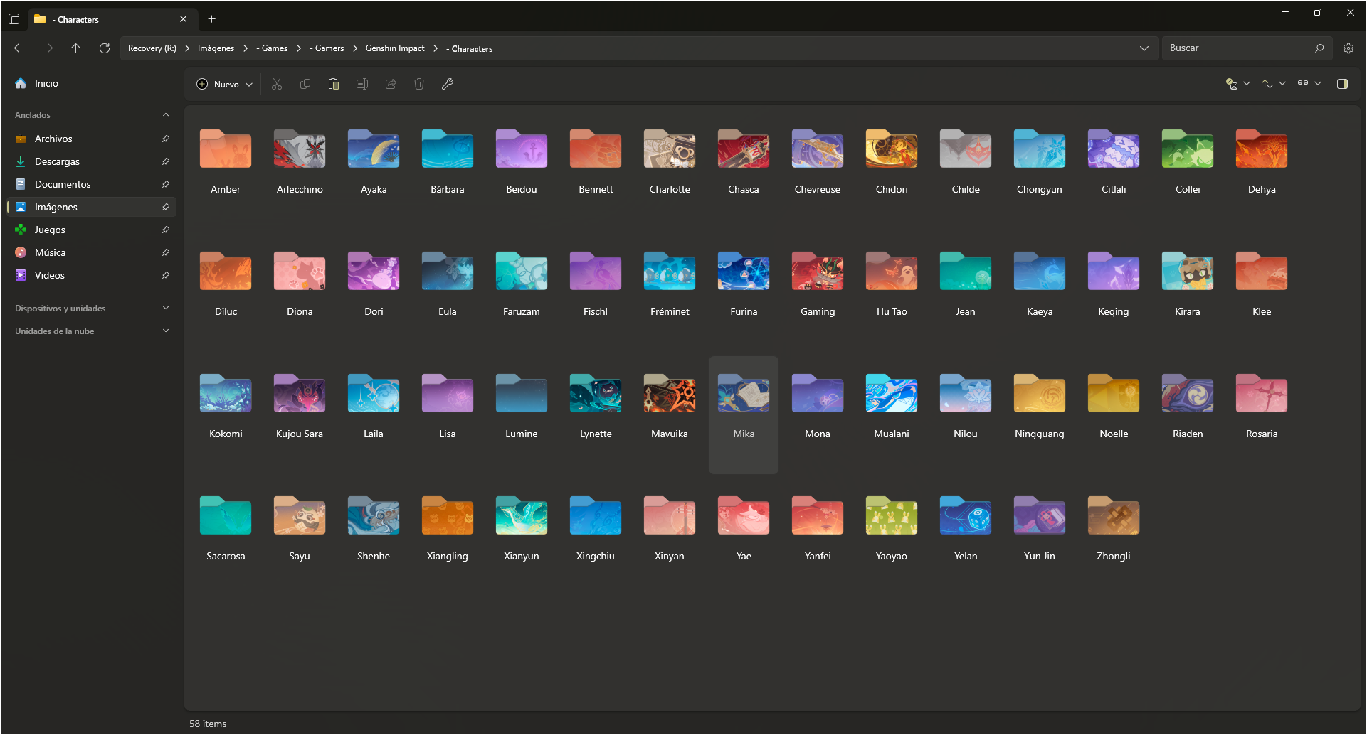 [.ICO] Genshin Impact Namecard Icon Folder for W11 by Zeetth on DeviantArt