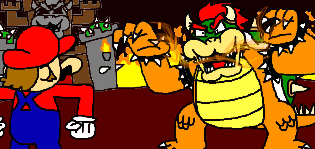 Mario v.s. Bowser by Bermattra on DeviantArt