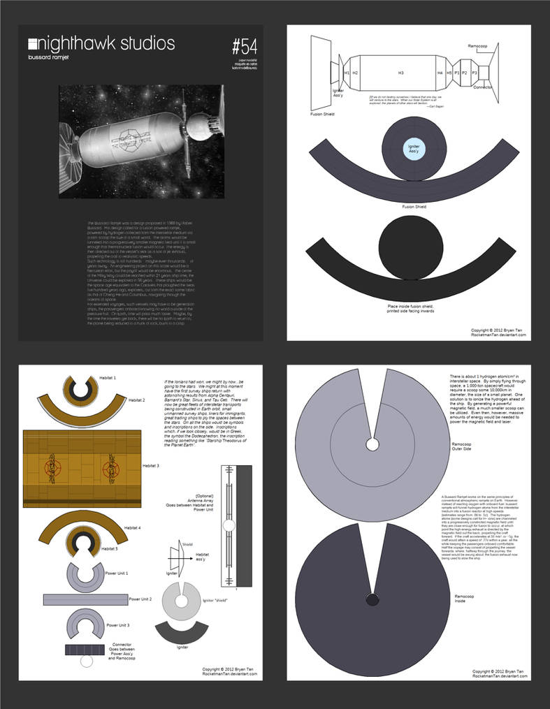 Bussard Ramjet Spaceship Papercraft by RocketmanTan on DeviantArt