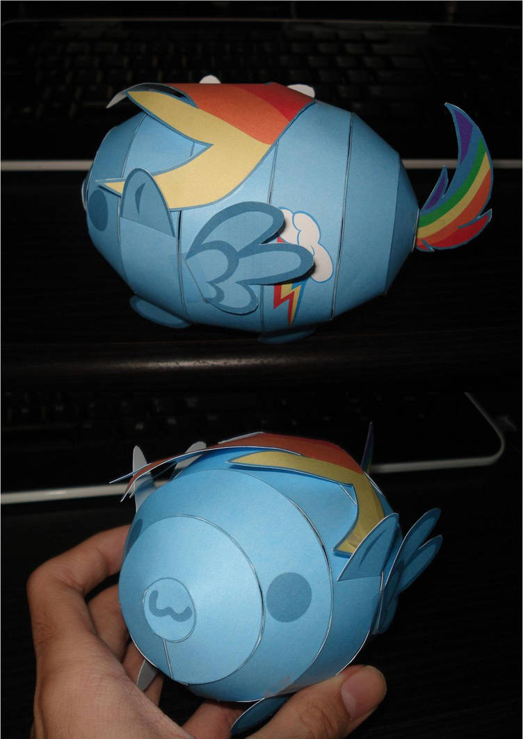 MLP: Rainbow Dash Blob papercraft by RocketmanTan on DeviantArt