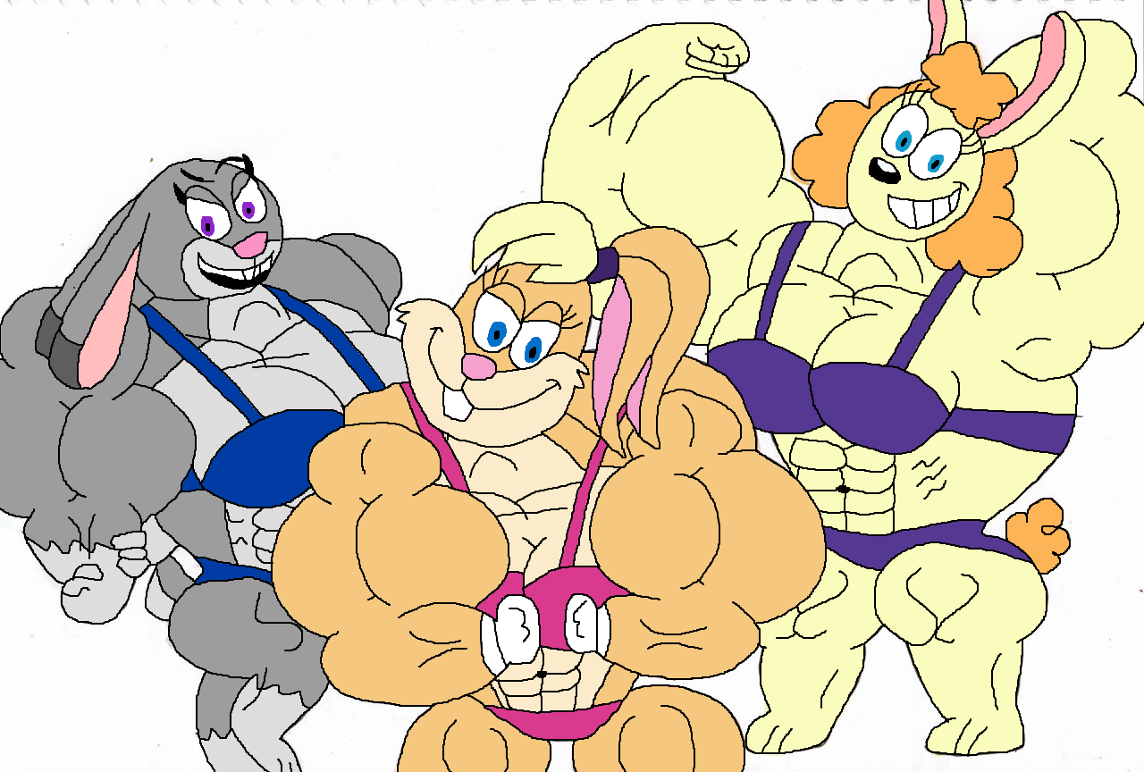 Buff Bunny Trio by Tootie-Fruity-Booty on DeviantArt