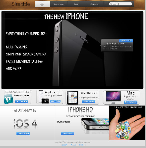 Apple site template by TheGraphicGeek on DeviantArt