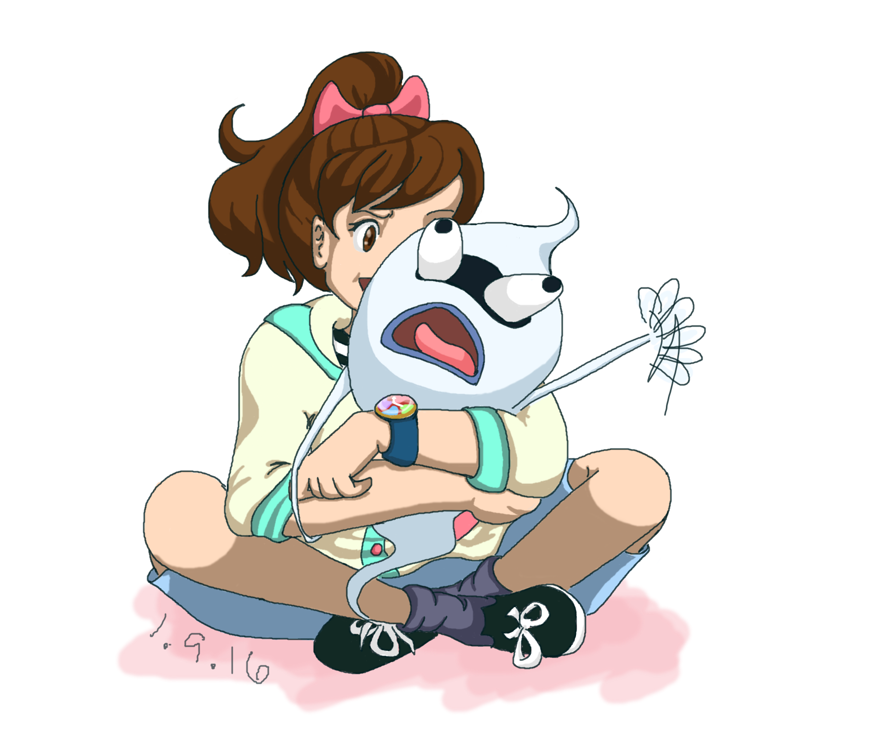 Katie And Whisper Yokai Watch By Angeletic On Deviantart