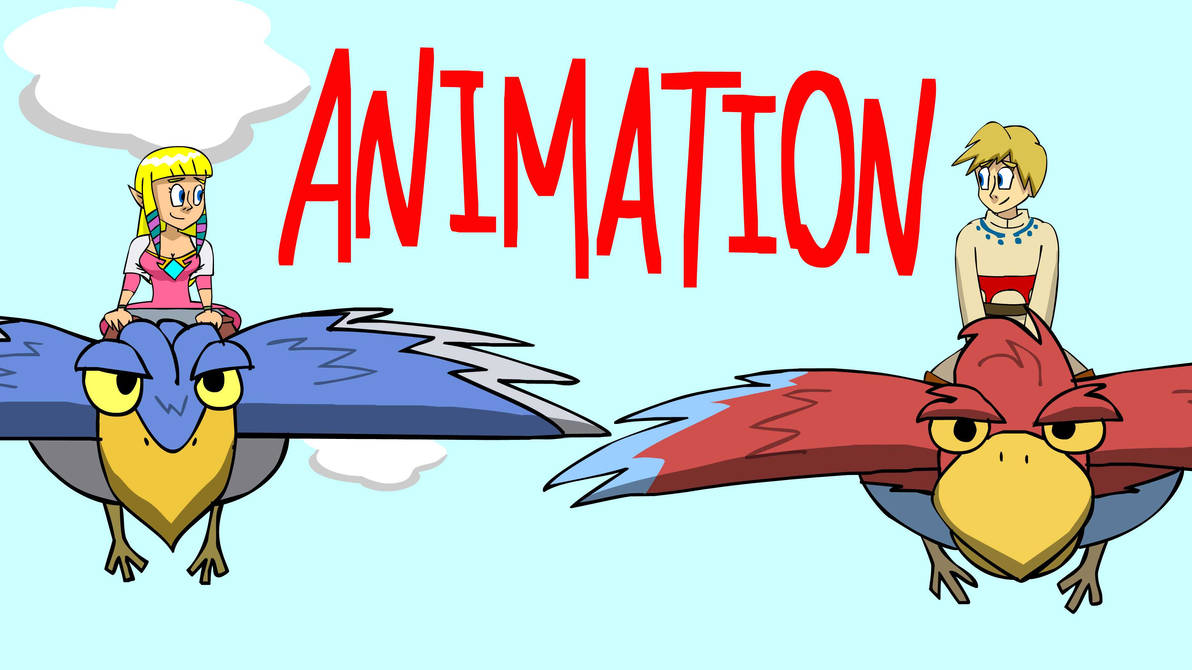 Link and Zelda Flying by MegaJamesStudios on DeviantArt