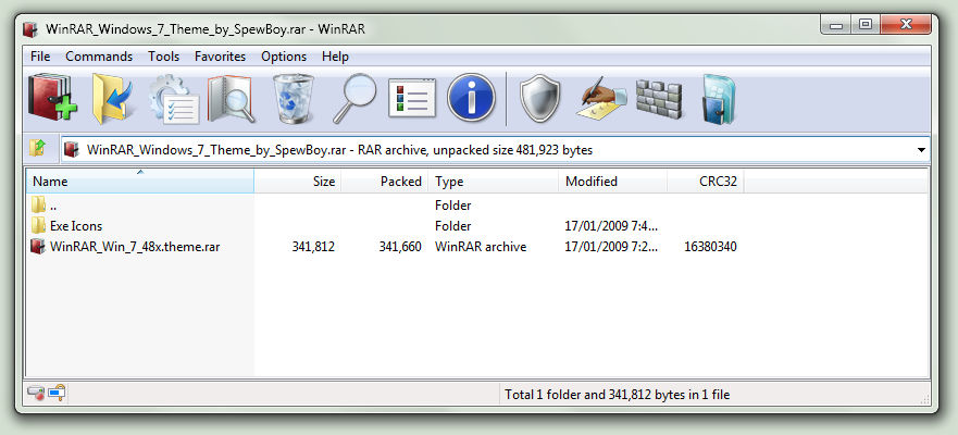 WinRAR Windows 7 Theme 48x by muckSponge on DeviantArt