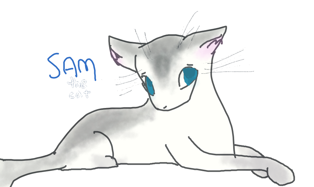Sam the Cat-Drawing for ninjanakie by kumquatcat on DeviantArt