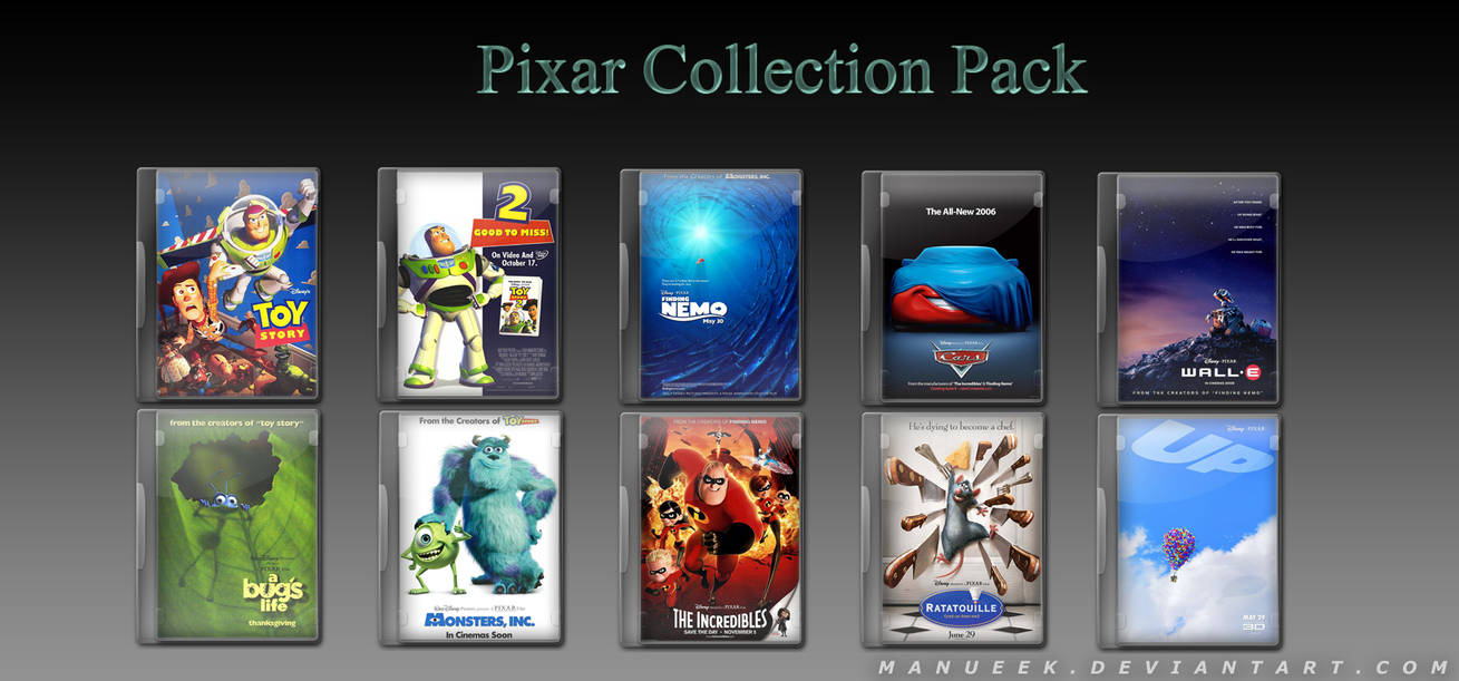 Pixar Collection Pack by manueek on DeviantArt