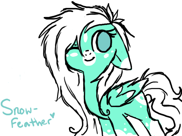 New pony OC: Snowfeather by KatPixl on DeviantArt